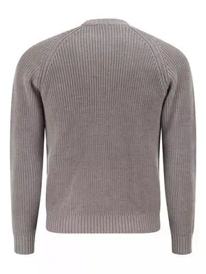 RAKKI Ribbed Crew-neck Sweater - Grey