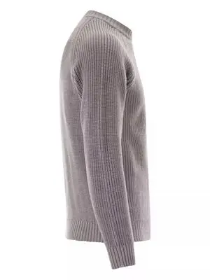 RAKKI Ribbed Crew-neck Sweater - Grey