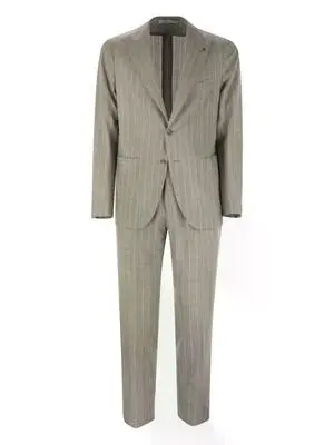 Tagliatore Pinstripe Two-button Suit - Grey