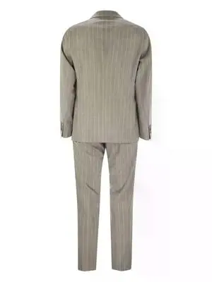 Tagliatore Pinstripe Two-button Suit - Grey