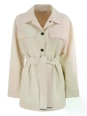 Brunello Cucinelli Buttoned-up Belted Jacket