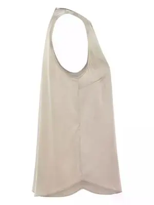 Brunello Cucinelli Silk-satin Sleeveless Blouse