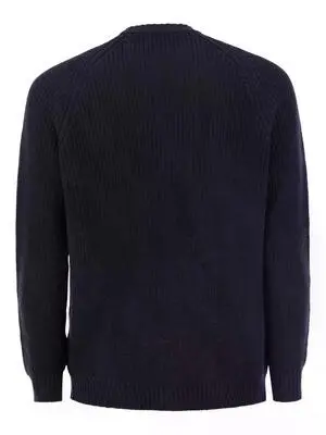 RAKKI Rebel Ribbed Crew-neck Sweater - Blue
