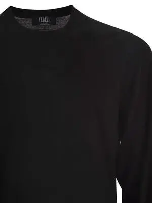 Fedeli Crew-neck Sweater - Black