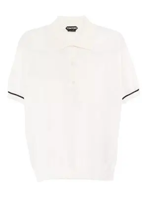 TOM FORD Short-sleeve Polo Shirt - Neutrals
