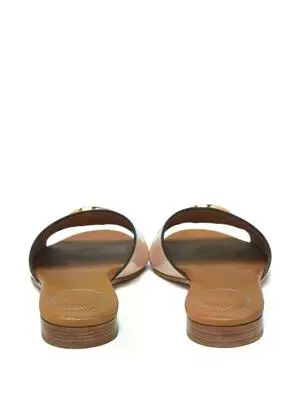 Chloé Logo-detail Leather Slides