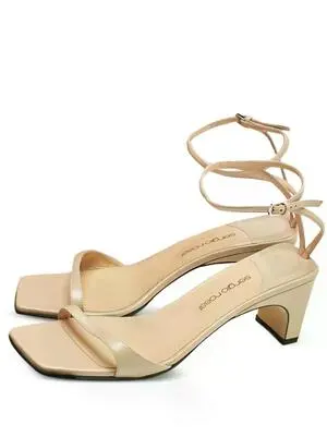 SERGIO ROSSI Grazie Ankle Strap Sandals - Neutrals