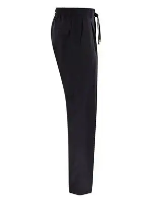 Peserico Pleat-detail Drawstring-waist Trousers - Black