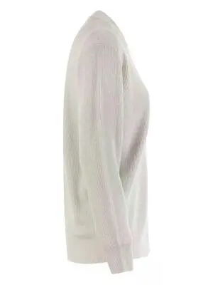 Fabiana Filippi Ribbed V-neck Cardigan - Neutrals