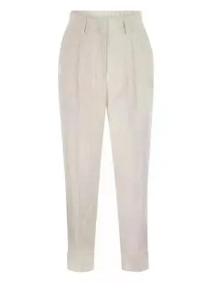 Peserico Pleated Cuffed-hem Trousers