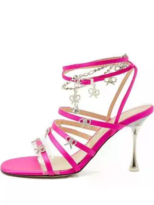 Mach & Mach Camille Crystal-bow Sandals - Pink