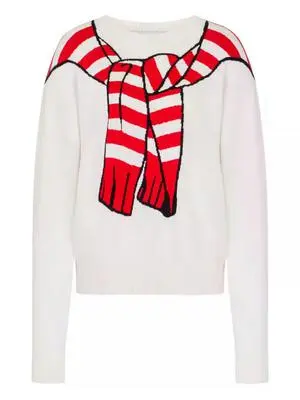 Moschino Trompe-l'œil Graphic Sweater - White