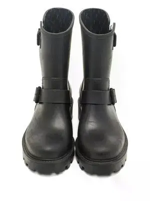 JIMMY CHOO Yael Lugged-sole Ankle Boots - Black