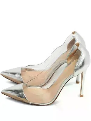 GIANVITO ROSSI Pointed-toe Stiletto Pumps - Silver