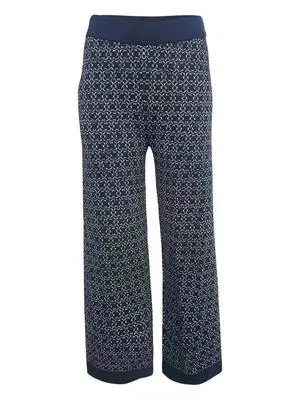 Carolina Herrera Floral Print Wide-leg Trousers