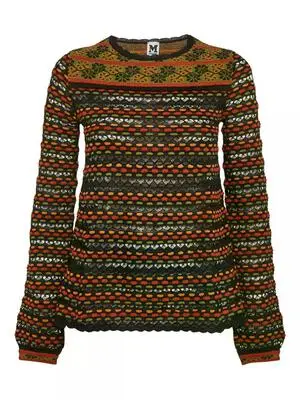 Missoni Open-knit Floral Top - Black