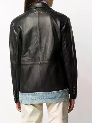 Andersson Bell Molly Denim Layered Leather Jacket