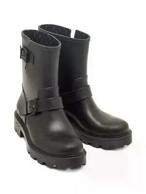 JIMMY CHOO Yael Lugged-sole Ankle Boots - Black