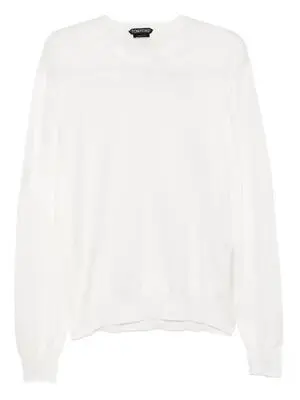 TOM FORD Long-sleeves Cotton T-shirt - White