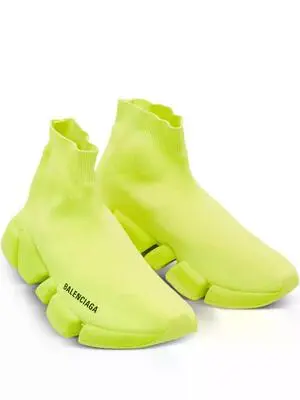Balenciaga 2.0 Knit Speed Sneakers Yellow