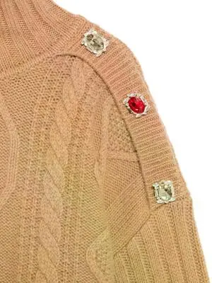Liu Jo Cable-knit Embellished Sweater