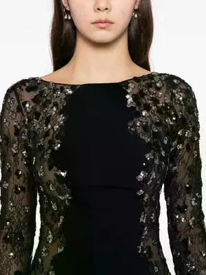SAIID KOBEISY Embellished Slit Long Dress