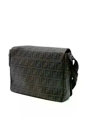 Fendi 2010-2025 Zucca Spalmati Flap Crossbody Bag