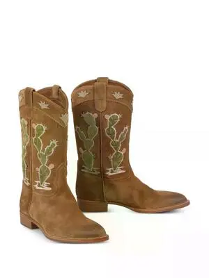 Sartore Cactus-embroidered Boots