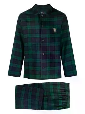 Polo Ralph Lauren Check-pattern Pajama Set - Blue