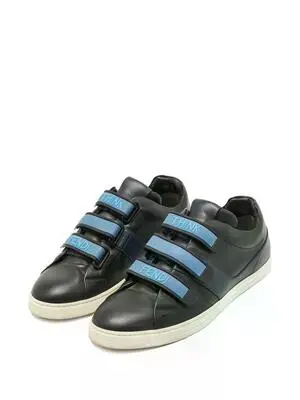Fendi Leather Strap Sneakers