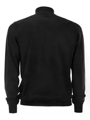 Fedeli Zip-up Wool Cardigan - Grey