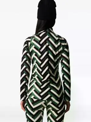 Perfect Moment Waffle-print Zip Top
