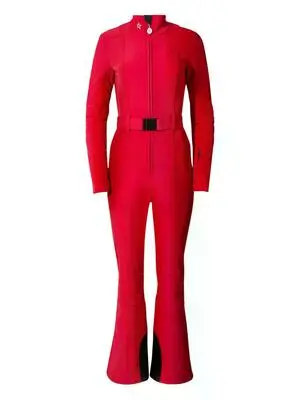 Perfect Moment Belted Star-detail Ski Suit - Red