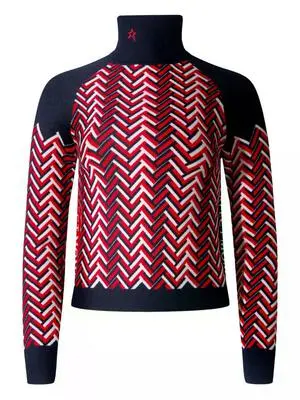 Perfect Moment Chevron-pattern Sweatshirt