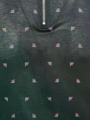 Emporio Armani Zip Pattern Polo Shirt