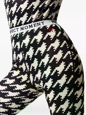 Perfect Moment Houndstooth Base Layer Leggings - Black