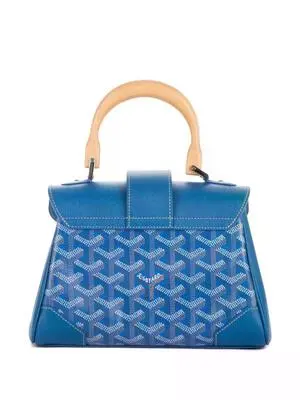 Goyard 2000s Top-handle Chevron Bag - Blue
