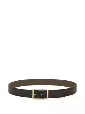 FERRAGAMO Reversible And Adjustable Rectangle-buckle Belt - Black