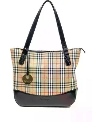 Burberry 2000 Haymarket Tote Bag