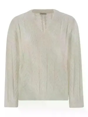 Brunello Cucinelli Sequin Braided Knit Sweater