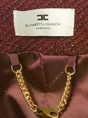 Elisabetta Franchi Tweed Buttoned Jacket