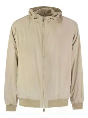 Fedeli Reversible Hooded Bomber Jacket - Neutrals