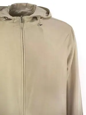 Fedeli Reversible Hooded Bomber Jacket - Neutrals