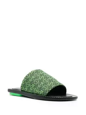 Loewe Jacquard-logo Flat Sandals