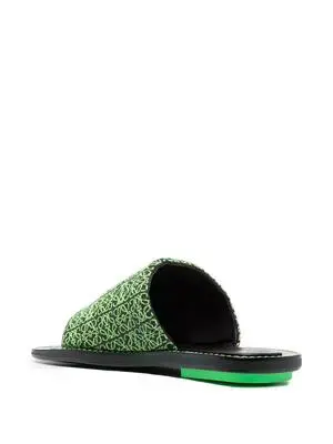 Loewe Jacquard-logo Flat Sandals