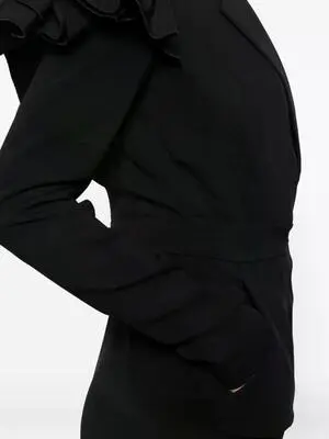 SAIID KOBEISY Ruffled Wrap Jumpsuit - Black
