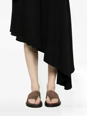 HERSKIND V-neck Asymmetric Midi Dress