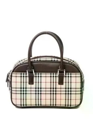 Burberry Check-pattern Tote Bag