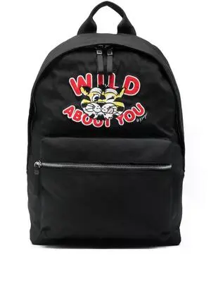 Kenzo Graphic Print Backpack - Black