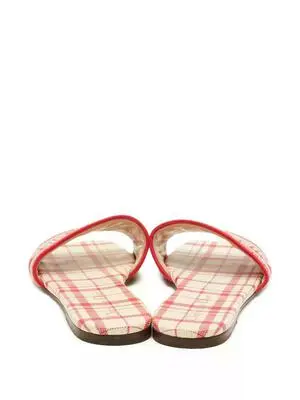 Dior Canvas Embroidered Slides - Red